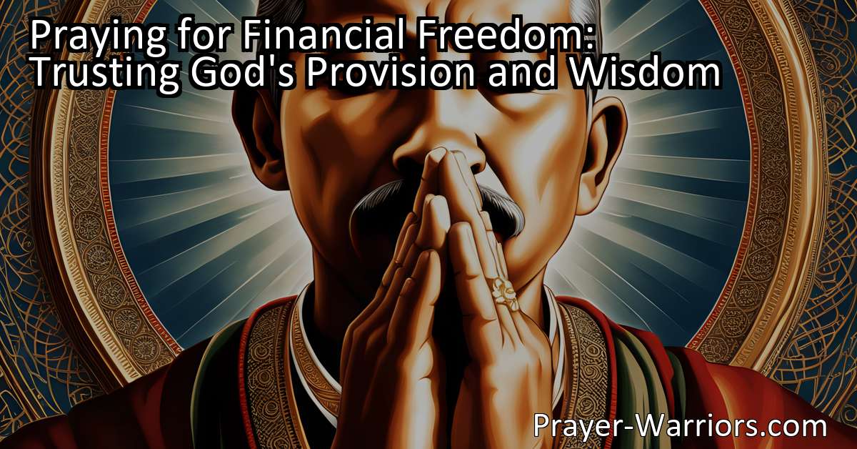 Praying for Financial Freedom: Trusting God's Provision and Wisdom ...