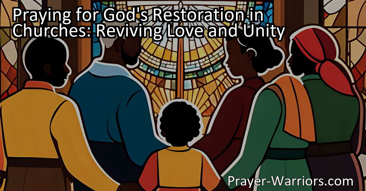 Praying for God's Restoration in Churches: Reviving Love and Unity ...
