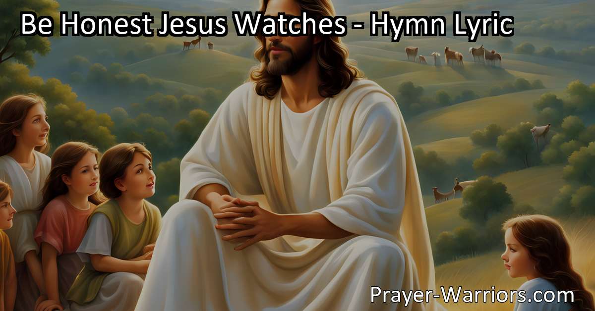 Be Honest Jesus Watches - Hymn Lyric - Prayer Warriors